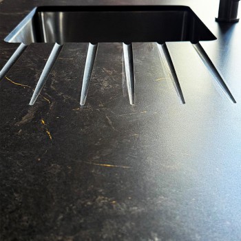 Black Gold Compact Worktop | Cloudy Black Golden Laminate Worktop ...