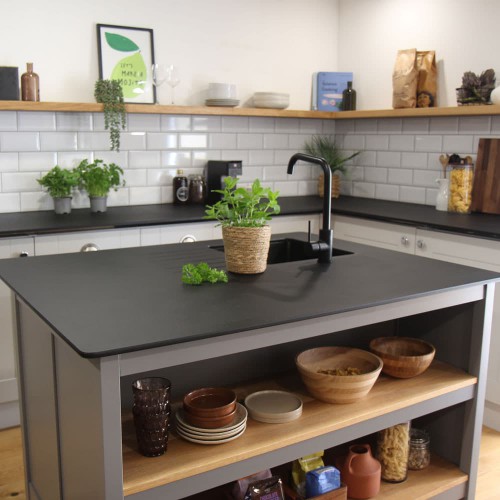 Black Compact Laminate Worktops | House of Worktops